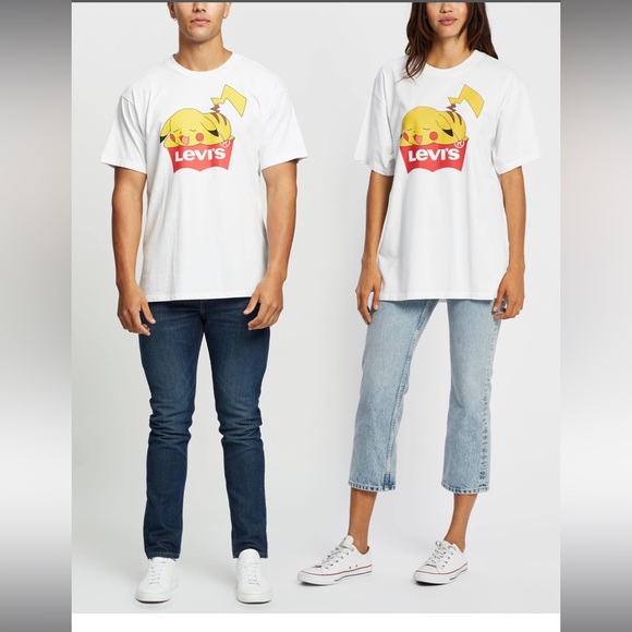 Levi's | Shirts | Levis X Pokemon Pikachu White Graphic Tshirt | Poshmark